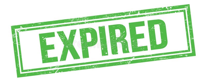 EXPIRED Text on Green Grungy Vintage Stamp Stock Illustration ...