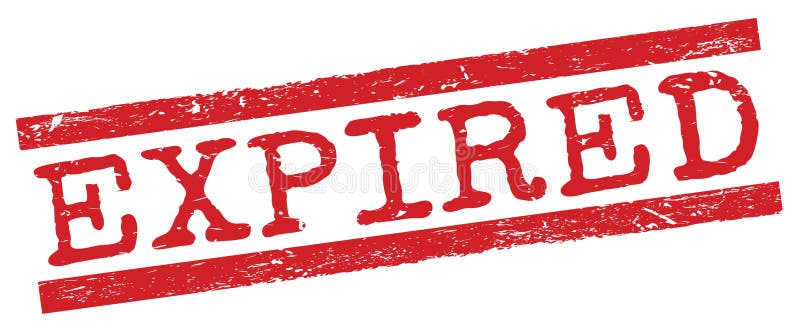 EXPIRED Text on Red Lines Stamp Sign Stock Illustration - Illustration ...