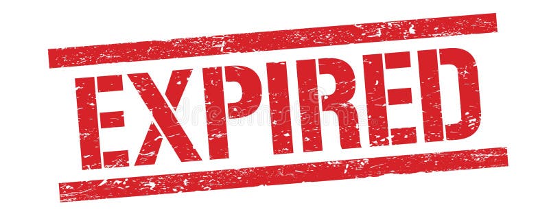 EXPIRED Text on Red Vintage Lines Stamp Stock Illustration ...