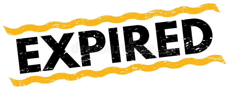 EXPIRED Text on Yellow-black Lines Stamp Sign Stock Illustration ...