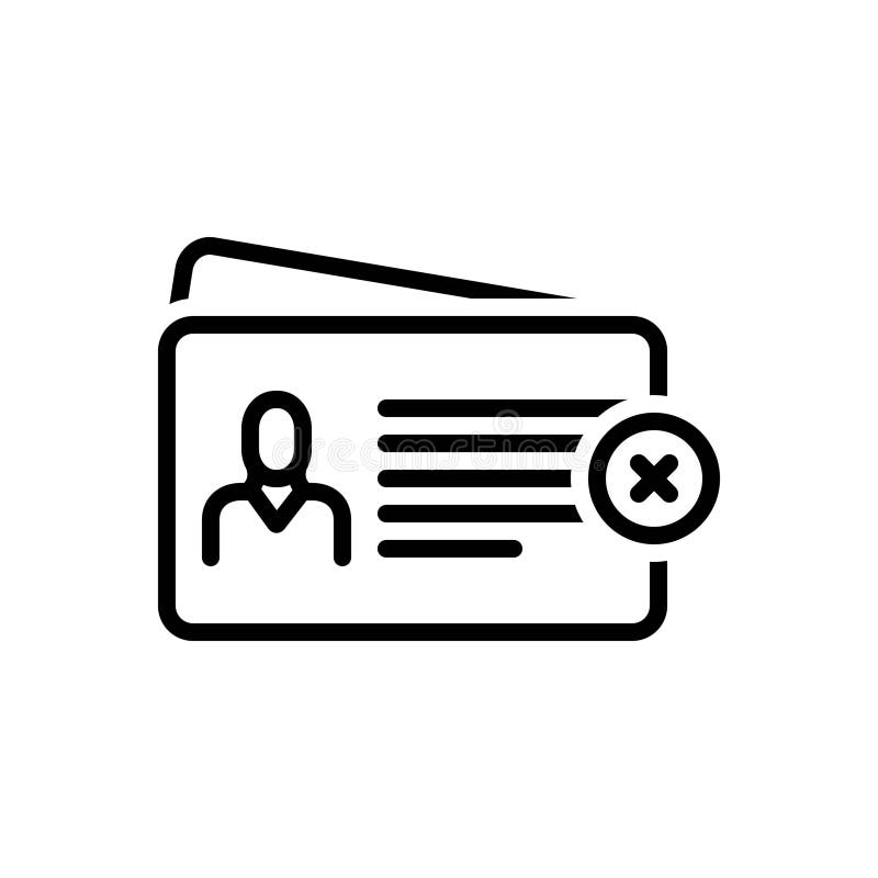 Black Line Icon for Expires, Become Invalid and Banking Stock Vector ...