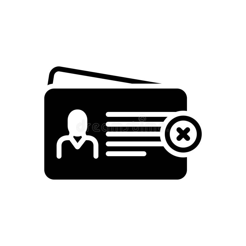 Black Solid Icon for Expires, Become Invalid and Banking Stock Vector ...