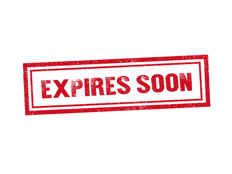 EXPIRES SOON Red Stamp Seal Text Message Stock Vector - Illustration of ...