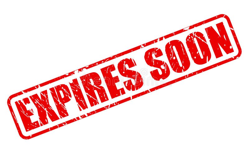 EXPIRES SOON Red Stamp Seal Text Message Stock Vector - Illustration of ...