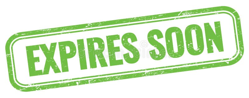 EXPIRES SOON Text on Green Grungy Vintage Stamp Stock Illustration ...