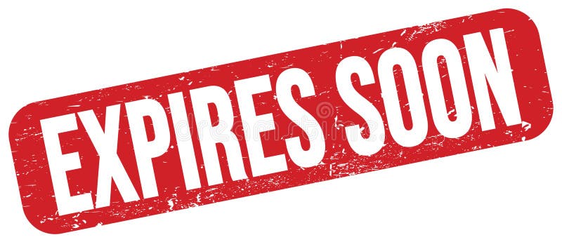EXPIRES SOON Text on Red Grungy Stamp Sign Stock Illustration ...
