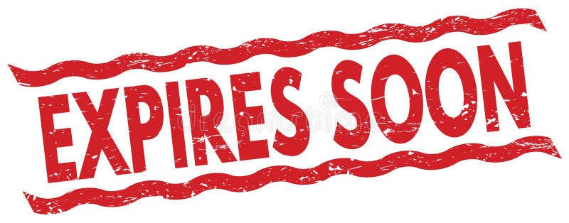 EXPIRES SOON Text on Red Lines Stamp Sign Stock Illustration ...