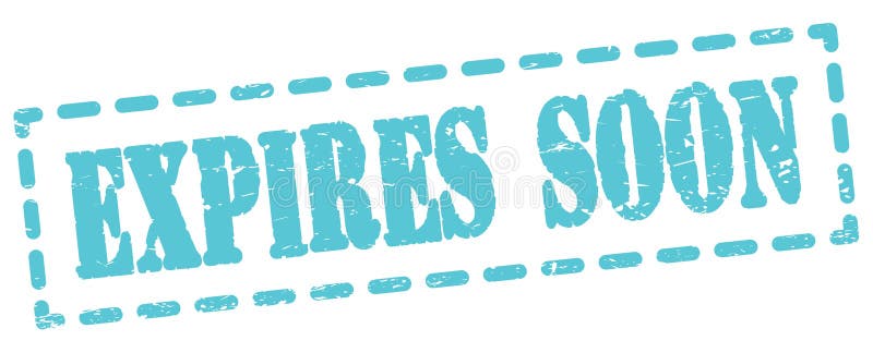 EXPIRES SOON Text Written on Blue Stamp Sign Stock Illustration ...
