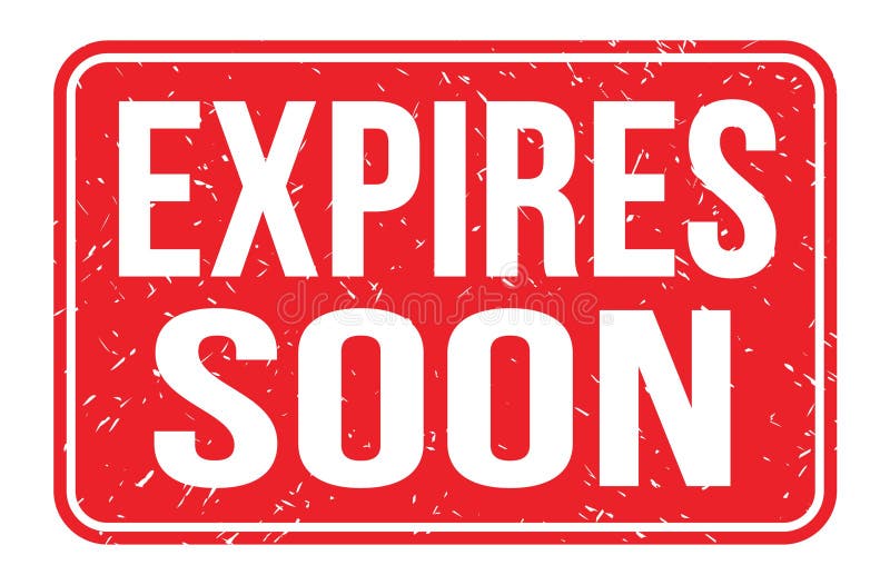 EXPIRES SOON, Words on Red Rectangle Stamp Sign Stock Illustration ...