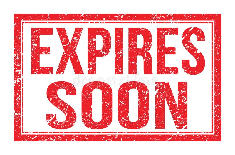 EXPIRES SOON, Words on Red Rectangle Stamp Sign Stock Illustration ...