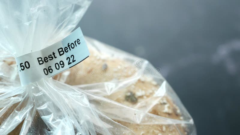 Expiry Date on a Bread Packet Stock Video - Video of bread, message ...