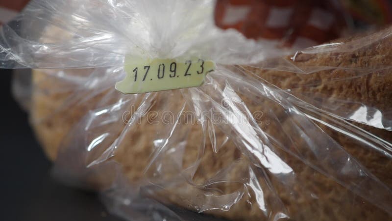 Expiry Date on a Bread Packet Stock Footage - Video of consumer, sign ...