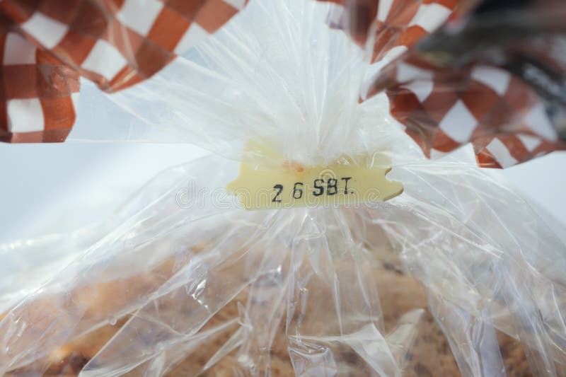 Expiry Date on a Bread Packet Stock Image - Image of concept, label ...