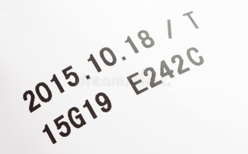 Expiry Date Printed on Product Box Stock Photo - Image of expired ...