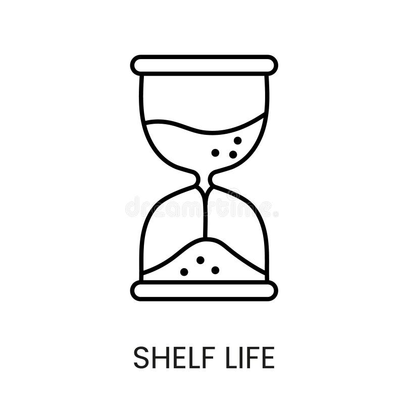 Expiry Date and Service Life Icon Line Vector with Editable Stroke ...