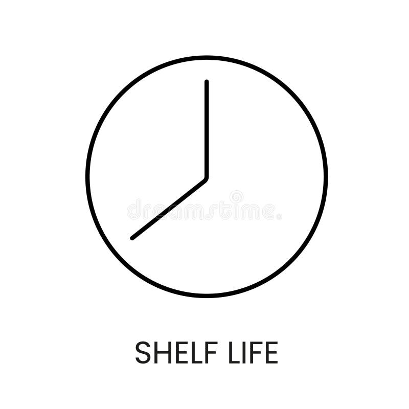 Expiry Date or Shelf Life Vector Line Icon with Editable Stroke Stock ...
