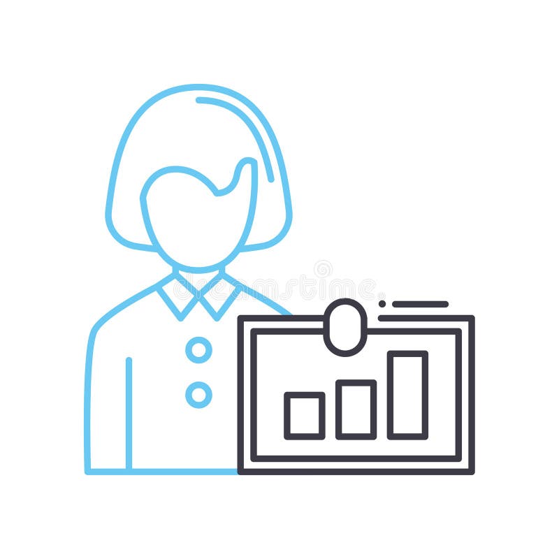 Explain Line Icon, Outline Symbol, Vector Illustration, Concept Sign ...