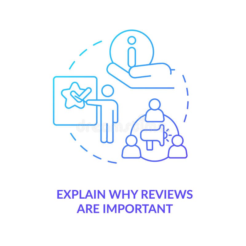 Explain Why Reviews Important Blue Gradient Concept Icon Stock Vector ... Explain Why Reviews Important Blue Gradient Concept Icon Stock Vector ...