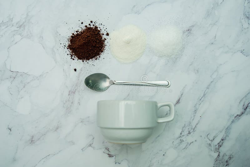 Explained Hot Coffee Ratio Ingredients Mix Isolated White Background ...