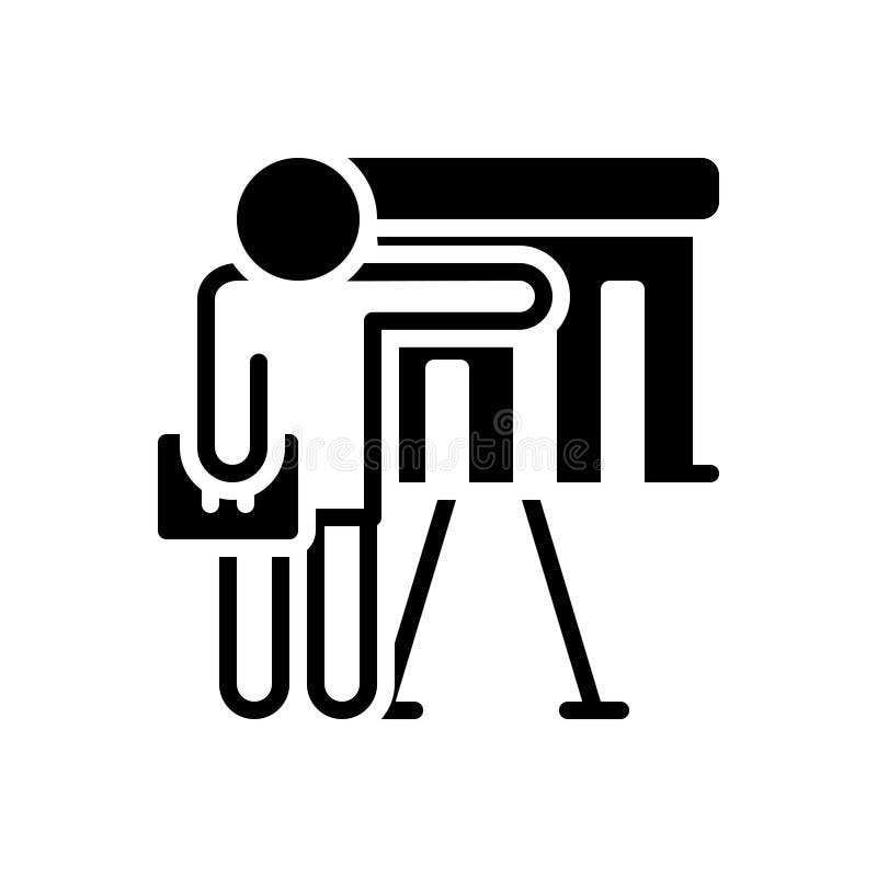 Black Solid Icon for Explained, Describe and Spell Stock Vector ...