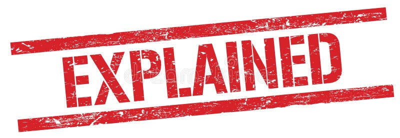 EXPLAINED Text on Red Grungy Rectangle Stamp Stock Illustration ...