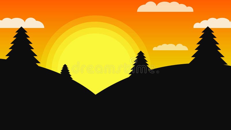 Explainer Video Animation Background. Simple Flat 2D Sunset Landscape ... Explainer Video Animation Background. Simple Flat 2D Sunset Landscape ...