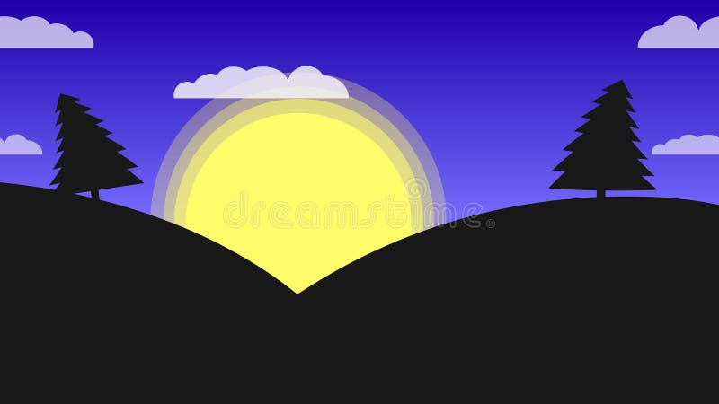 Explainer Video Animation Background. Simple Flat 2D Sunset Landscape ... Explainer Video Animation Background. Simple Flat 2D Sunset Landscape ...