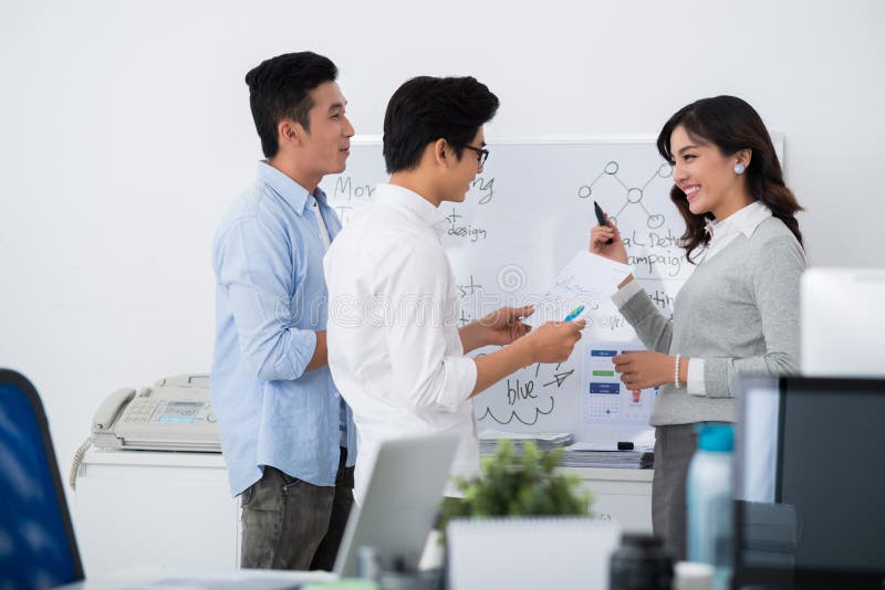 Explaining Business Strategy Stock Image - Image of financial, business ...