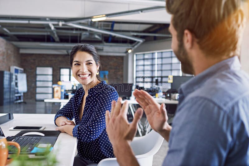 Explaining His Vision. a Creative Businessperson Working in the Office ...