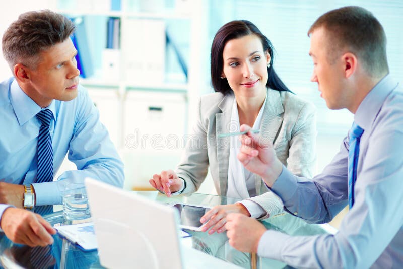 Explaining ideas stock image. Image of communication - 28376845