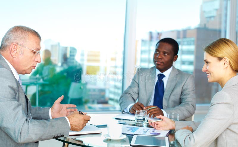 Explaining ideas stock photo. Image of business, male - 32046320