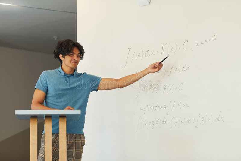 Math Solution on the Blackboard Stock Image - Image of equation ...