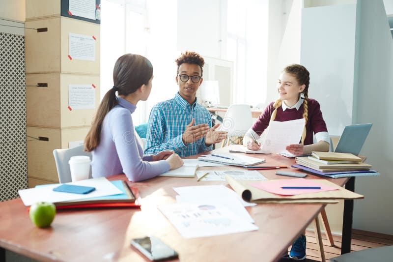 Explaining opinion stock image. Image of knowledge, backtoschool ...