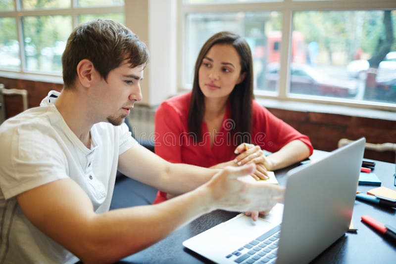 Explaining project stock photo. Image of corporate, listening - 8958966