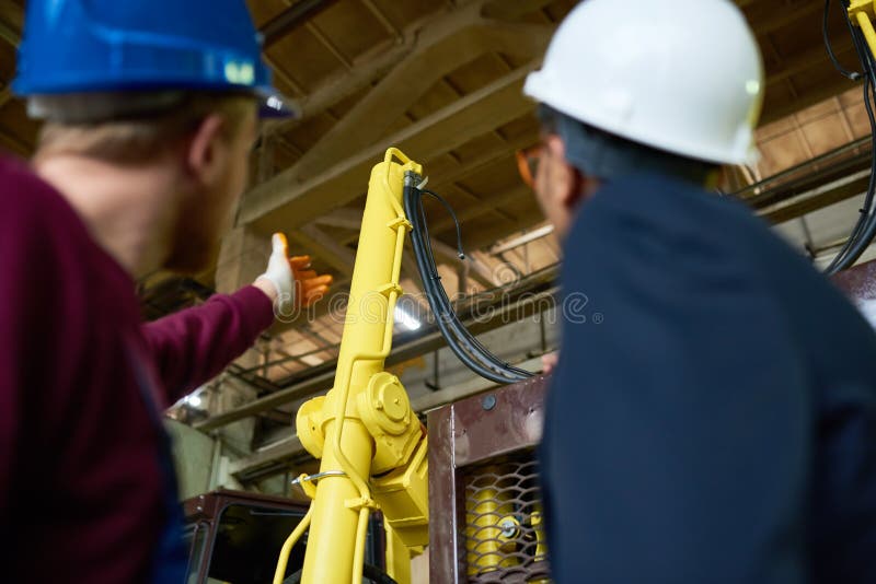 Explaining Production Process To Inspector Stock Image - Image of plant ...