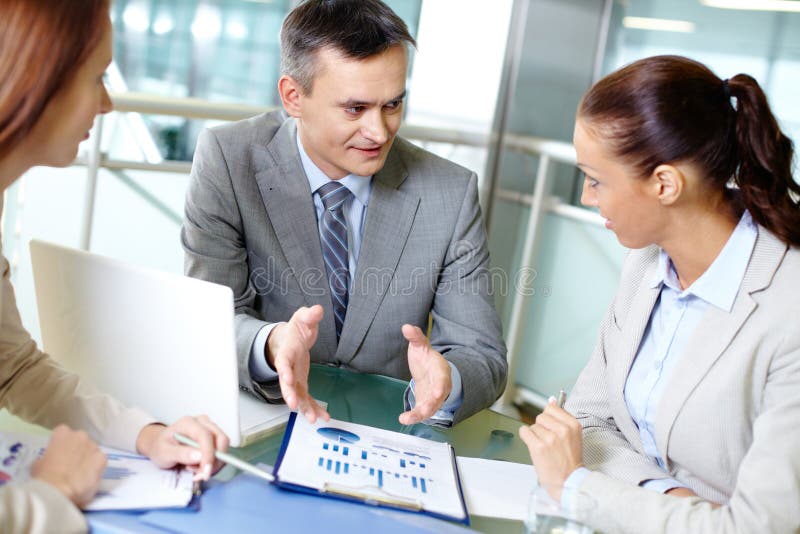 Explaining work stock image. Image of corporate, meeting - 30953565