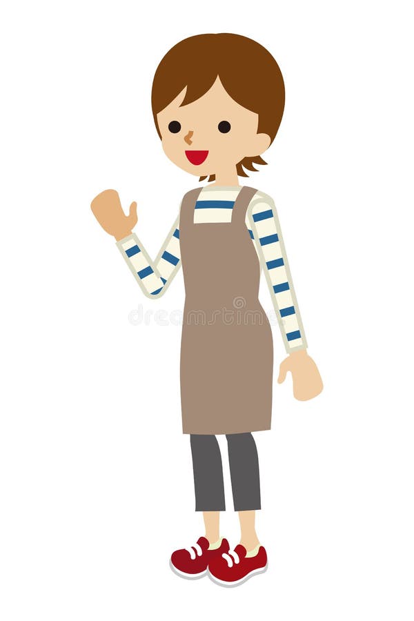 Standing Young mother stock vector. Illustration of woman - 101319887