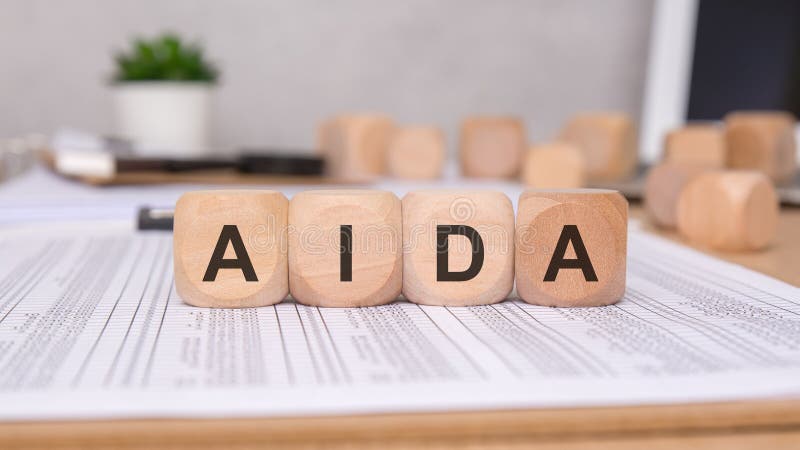 An Explanation of the AIDA Marketing Model Illustrated through Wooden ...