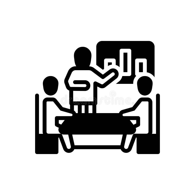 Black Solid Icon for Explanation, Clarification and Enucleation Stock ...