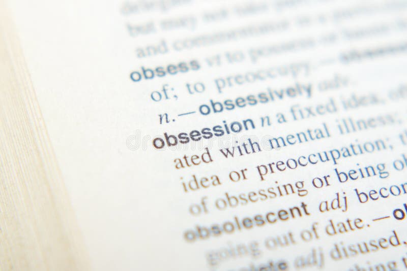 The Description of the Noun Obsession in English Dictionary Stock Image ...