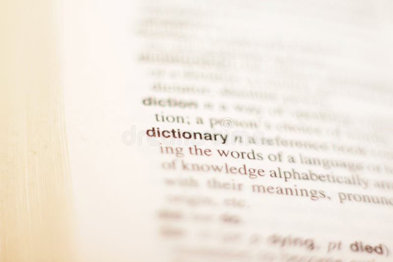 The Definition of the Word Dictionary Stock Photo - Image of english ...