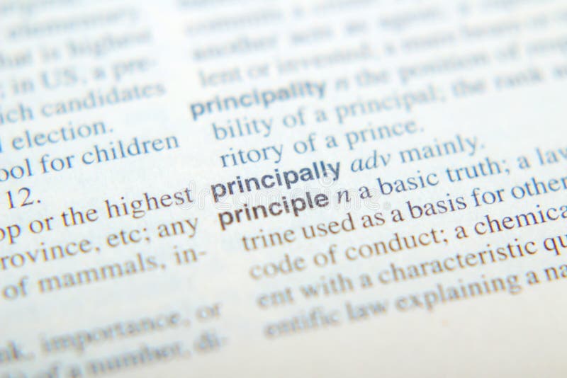 The Explanation of the Word Principle in Dictionary Stock Photo - Image ...