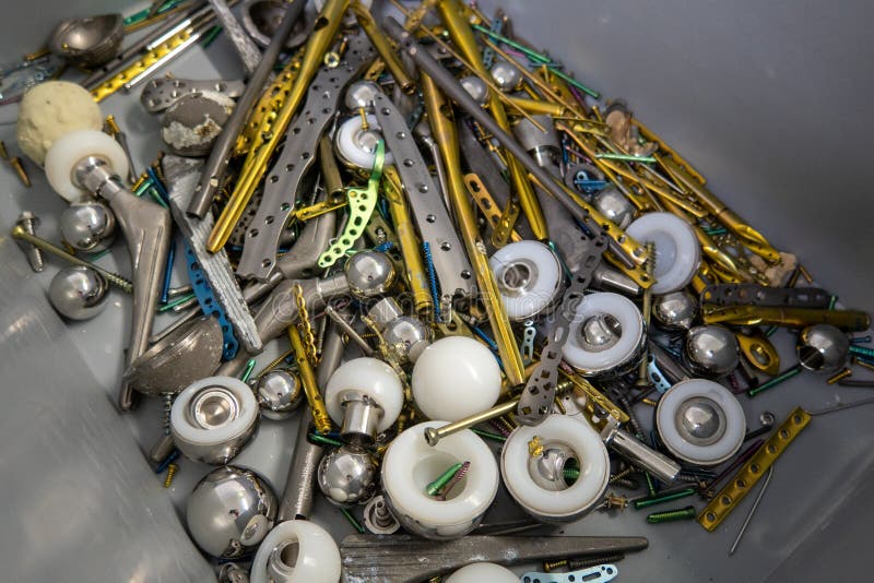 Titanium Plates for Splicing Bones Stock Photo - Image of orthopedics ...