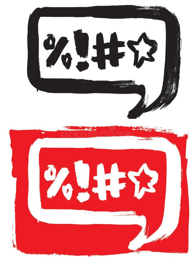 Expletive in a Speech Bubble Stock Vector - Illustration of speech ...