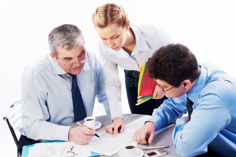 Explication image stock. Image du associé, contact, papier - 13553293