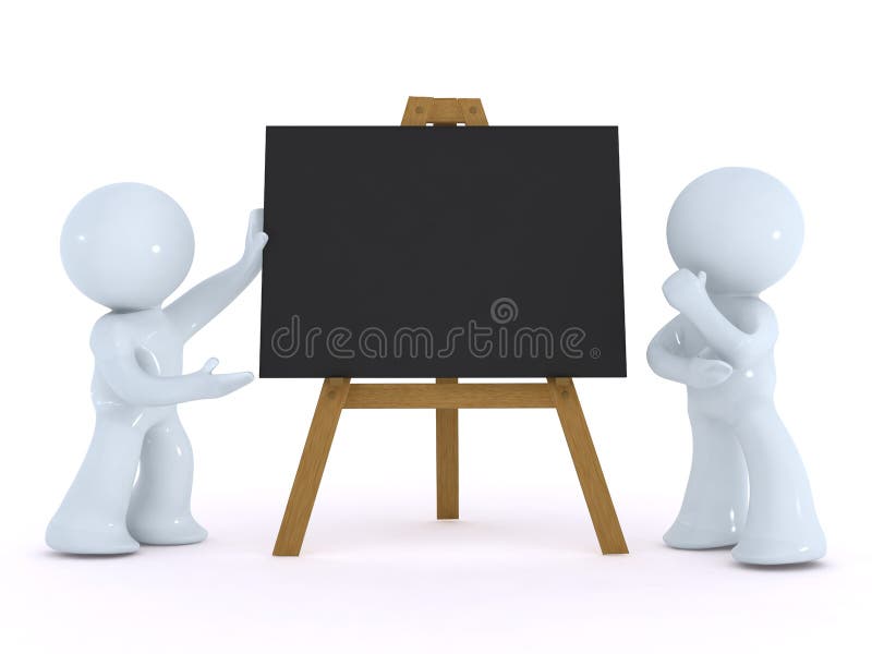 Explication Sur Un Panneau Blanc Illustration Stock - Illustration du ...