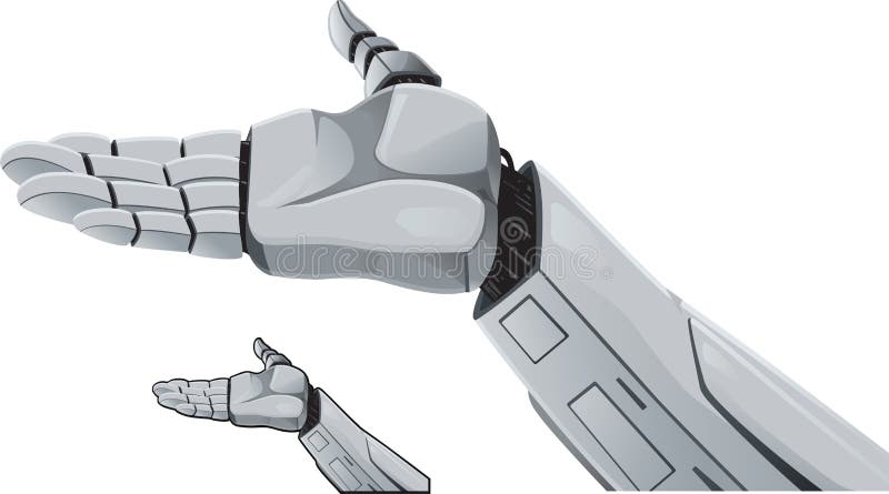 Expliquer De Main De Robot. Illustration de Vecteur - Illustration du ...