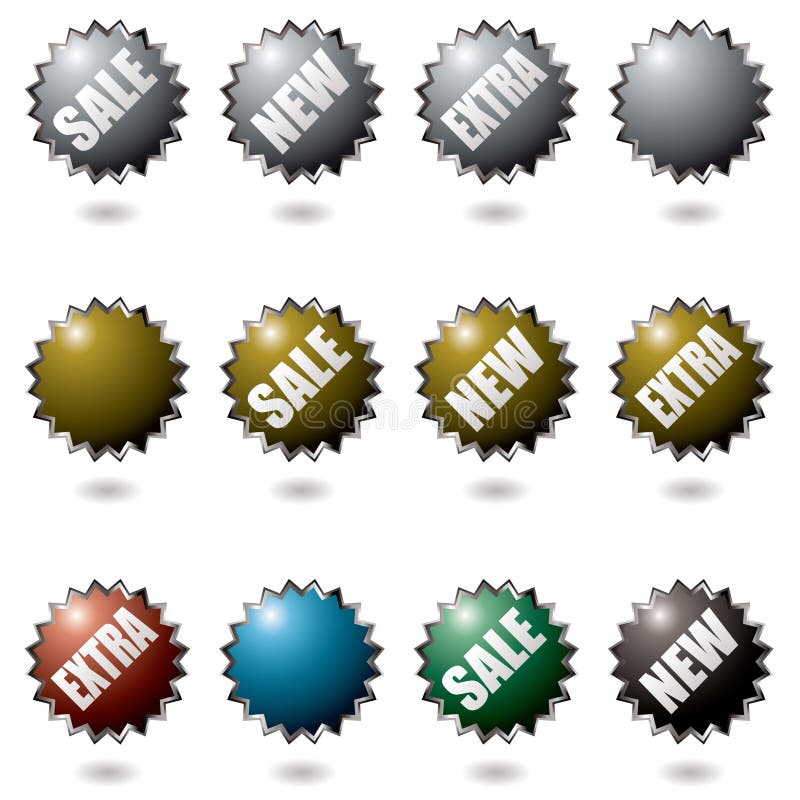 Explode buttons stock vector. Illustration of sale, collection - 4699811