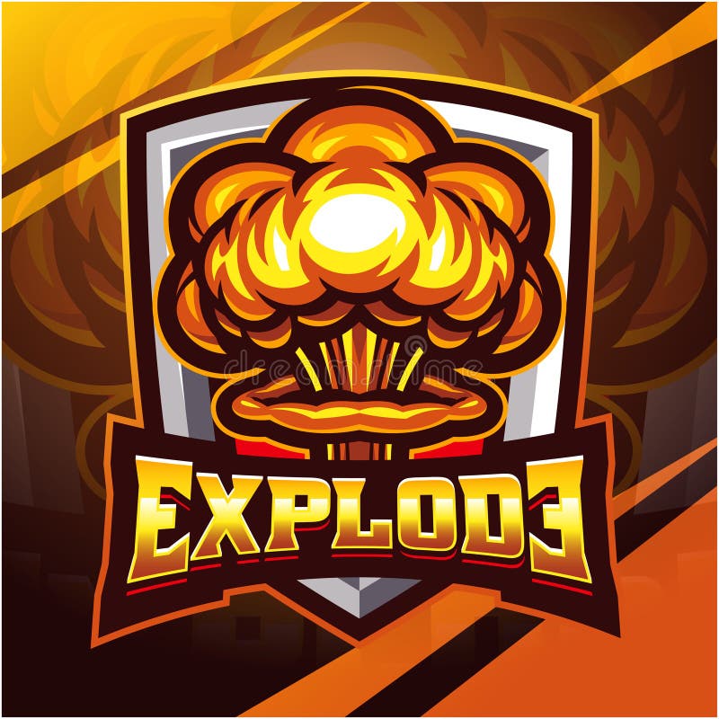 Explode Esport Mascot Logo Design Stock Vector - Illustration of weapon ...