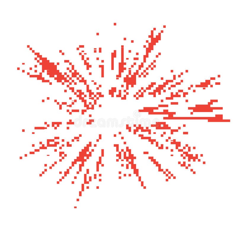 Explode Flash, Cartoon Explosion, Star Burst. Sharp Particles Fly in ...